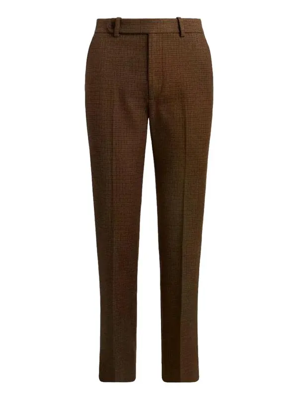 Polo Ralph Lauren Houndstooth-pattern Slim-fit Trousers - Brown