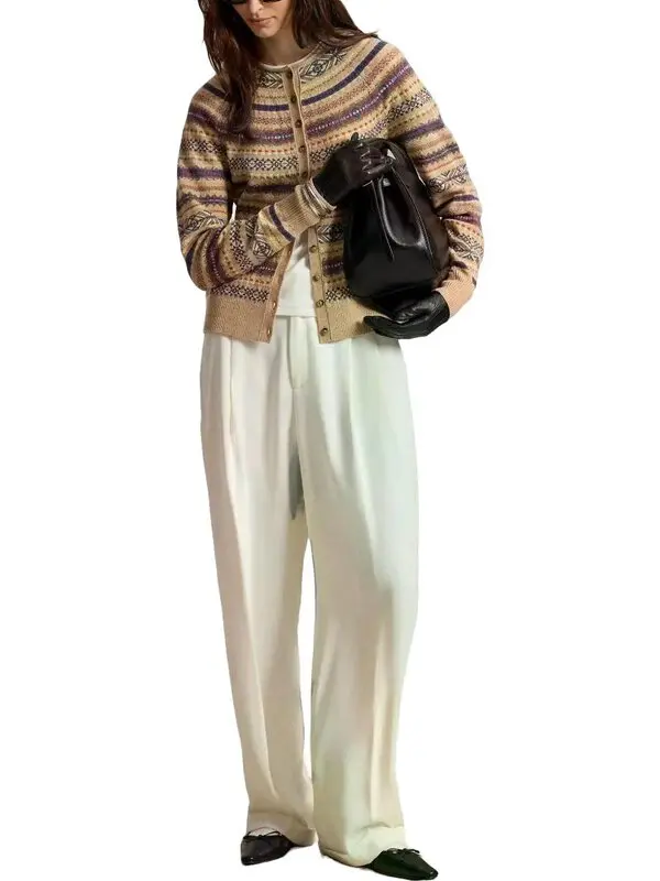 Polo Ralph Lauren Fair Isle-inspired Wool-blend Cardigan - Neutrals
