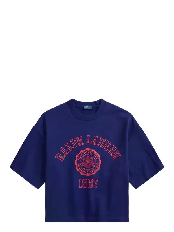 Polo Ralph Lauren Logo-print Drop-shoulder T-shirt - Blue