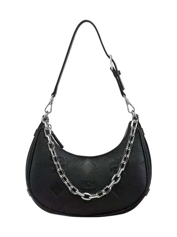 Mcm Small Chain-link Shoulder Bag - Black