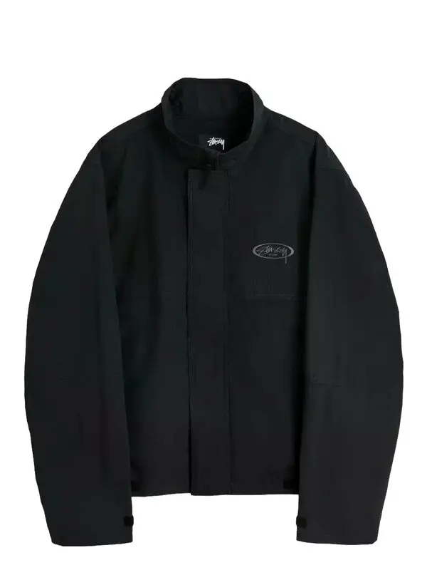 StÜssy Mx Logo-print High-neck Jacket - Black