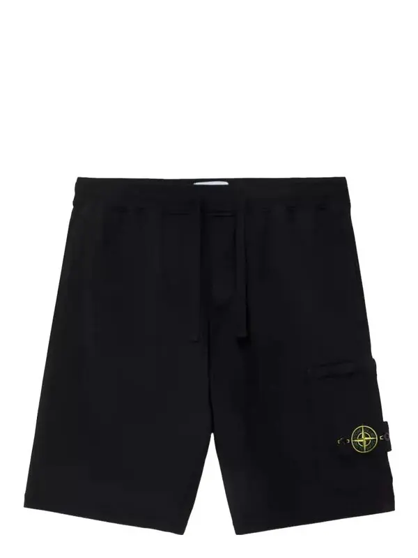 Stone Island Logo-patch Cargo Shorts - Black