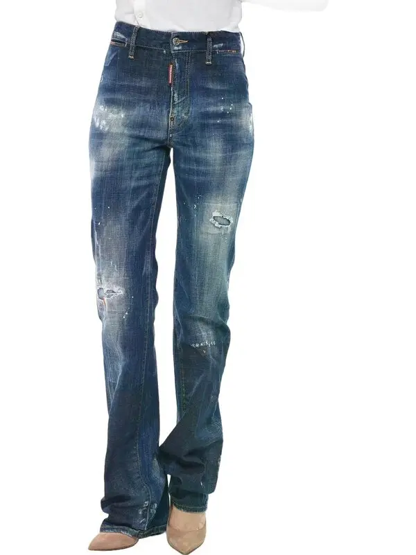 Dsquared2 Dalma Angel Distressed-effect Jeans - Blue