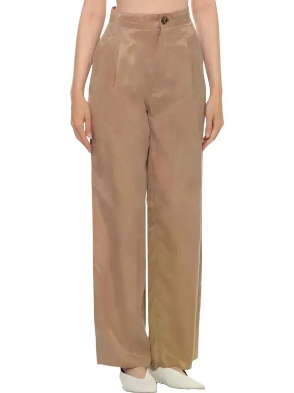 EMME Pleated Wide-leg Trousers - Neutrals