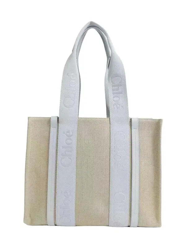 Chloé Woody Logo-embroidered Tote Bag - Neutrals