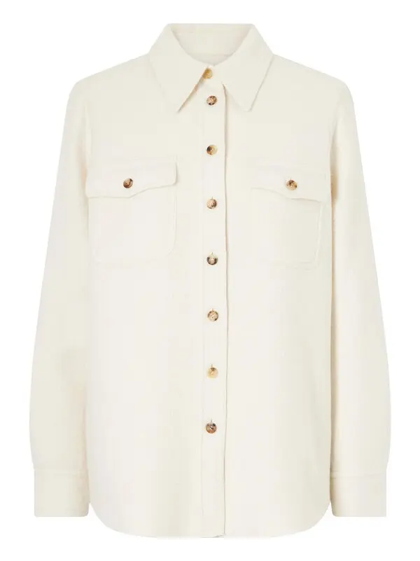 Gabriela Hearst John Austin Cashmere Shirt - Neutrals