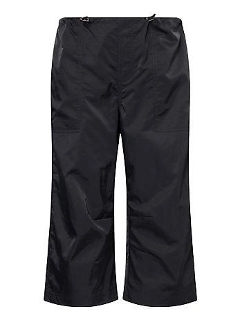 REFORMATION Arlette Cropped Woven Trousers - Black