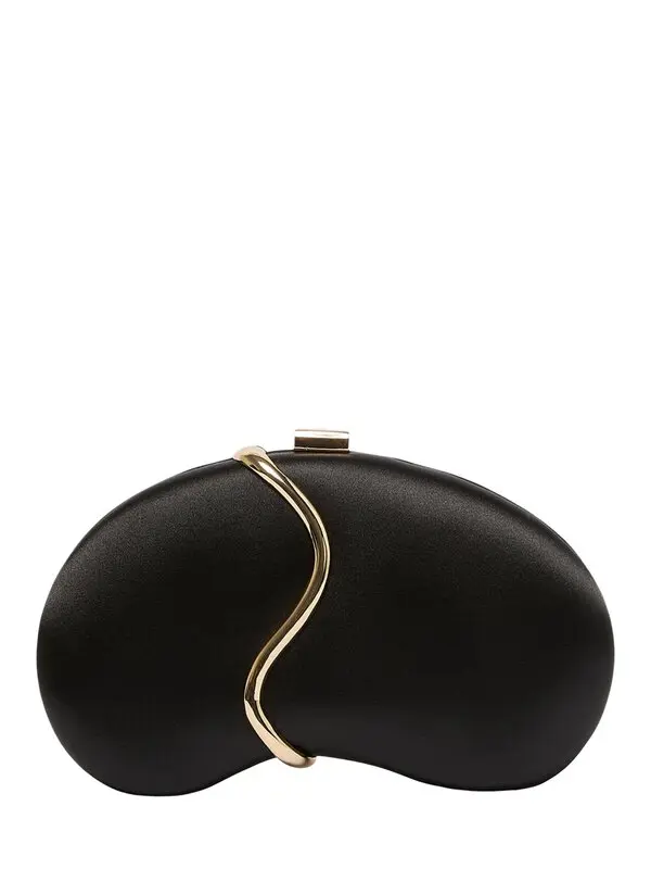 Marina Rinaldi Satin Clutch Bag - Black