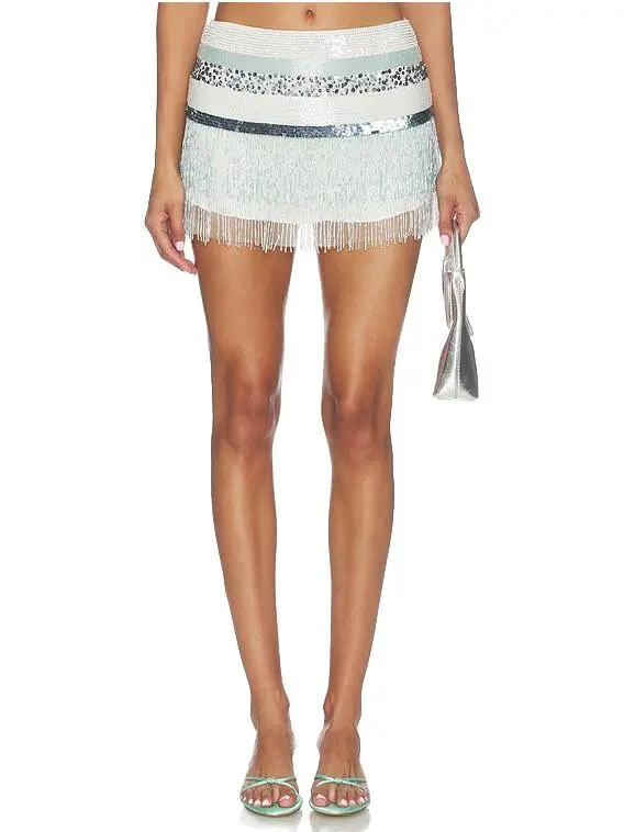 ASTA RESORT Julia Hand Beaded Mini Skirt In . Also - Multi