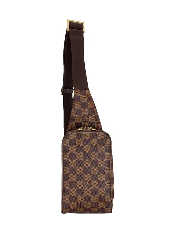 FWRD RENEW Louis Vuitton Damier Ebene Geronimos Belt Bag - Brown