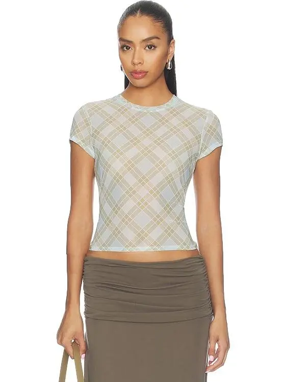 Good American The Mesh Baby Tee In . Also - Multi