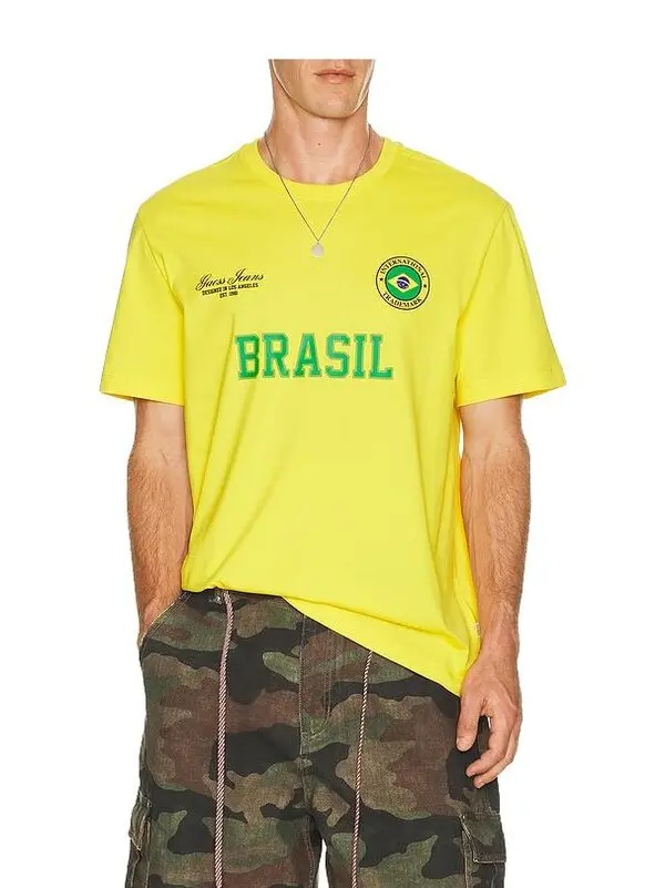Guess World Cup Tee In . Also - Yellow