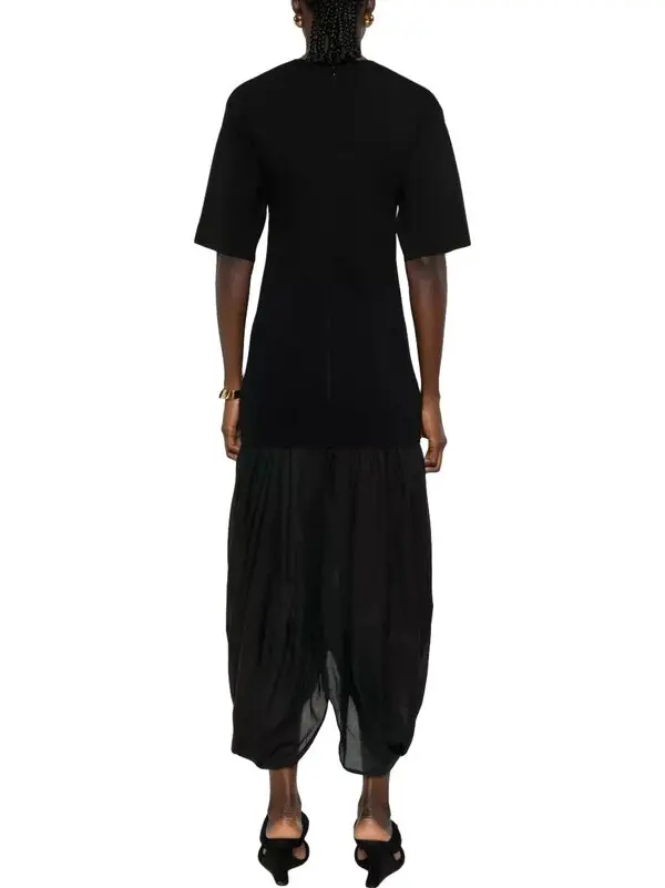 TOTEME Short-sleeve Midi Dress - Black