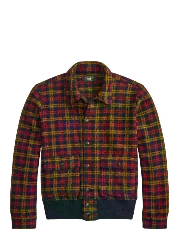 Ralph Lauren Check Cotton Bomber Jacket - Blue