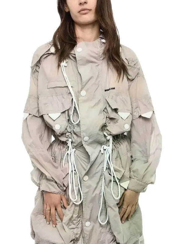Dsquared2 Checked Hooded Coat - Neutrals