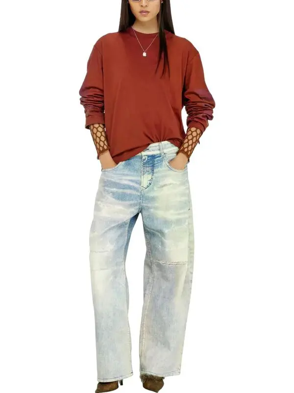 DIESEL® Relaxed Regular Waist 2097 D-enim-m Joggjeans - Blue