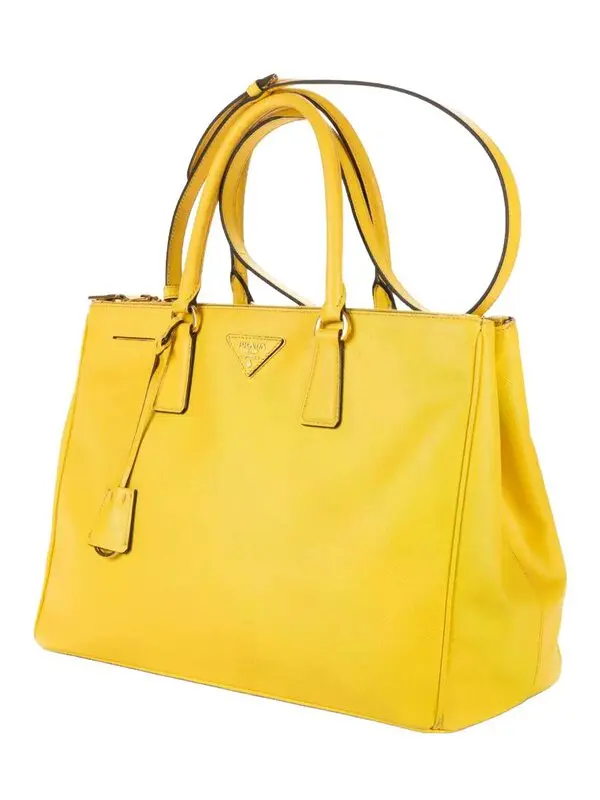 Prada Galleria Double-zip Tote Bag - Yellow