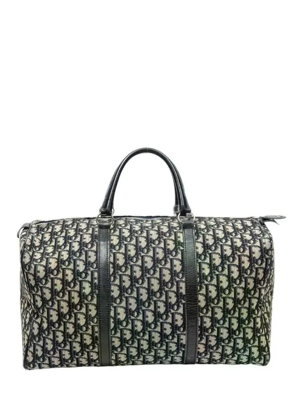 Dior Medium Boston Oblique-pattern Tote Bag - Neutrals