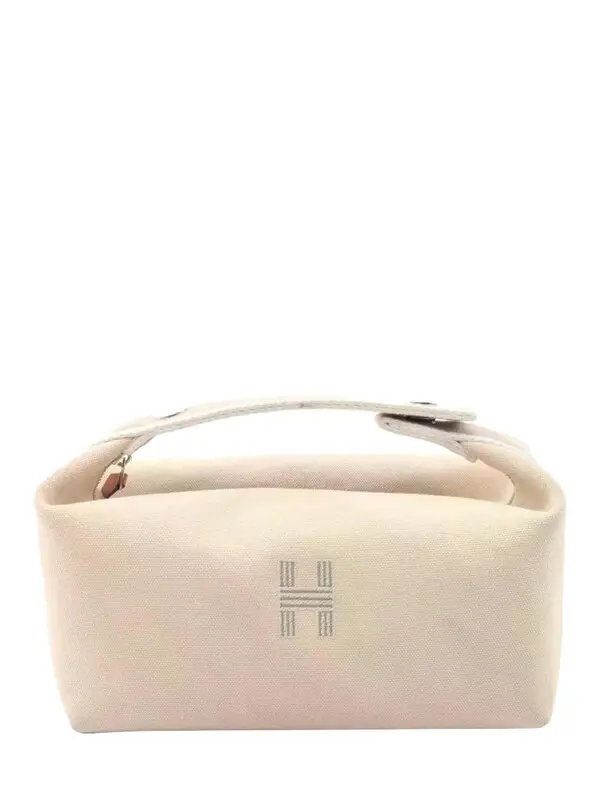 Hermès 2010-2026 Small Toile Bride A Brac Case Vanity Bag - Neutrals