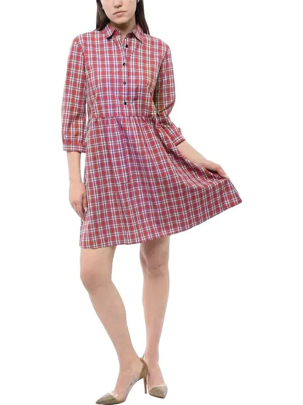 Woolrich Checked Mini Dress - Red
