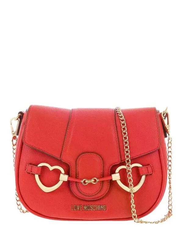Moschino Heart-bit Crossbody Bag - Red