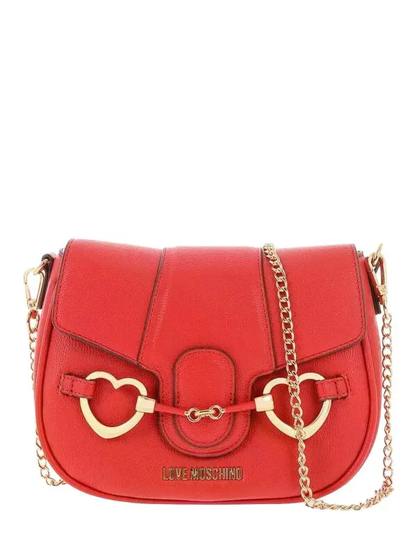 Moschino Heart-bit Crossbody Bag - Red