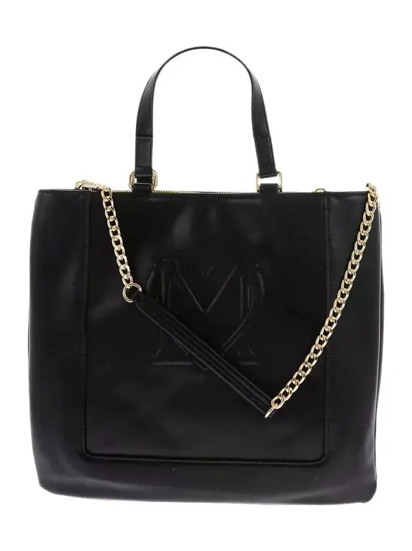 Moschino Logo-plaque Tote Bag - Black