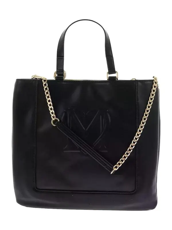 Moschino Logo-plaque Tote Bag - Black