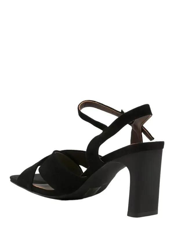 SERGIO MORETTI FIRENZE Crossover-strap Buckle-fastening Sandals - Black