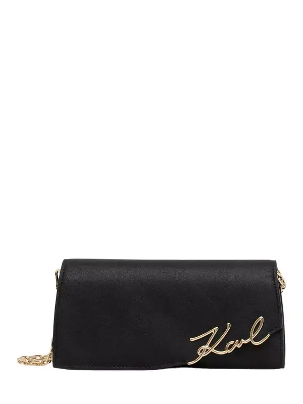 Karl Lagerfeld Logo-plaque Crossbody Bag - Black