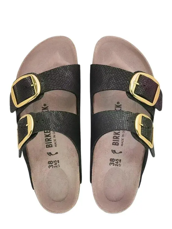 BIRKENSTOCK Arizona Snakeskin-effect Sandals - Black