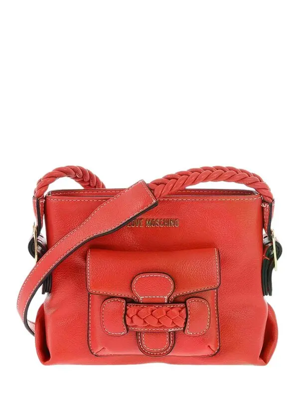 Moschino Braided-detail Cross Body Bag - Red