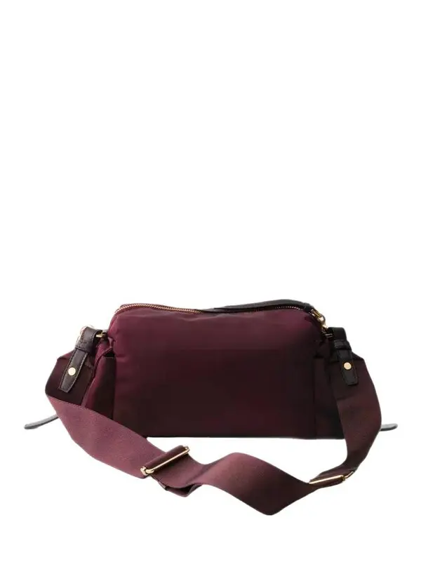 Prada Explore Small Re-nylon And Leather Shoulder Bag - Red