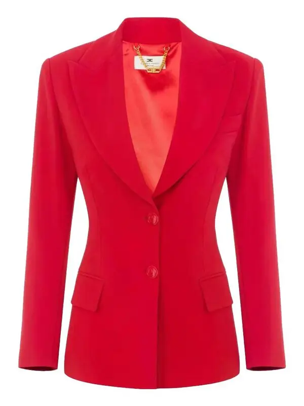 Elisabetta Franchi Lightweight Crêpe Jacket With Laces - Red