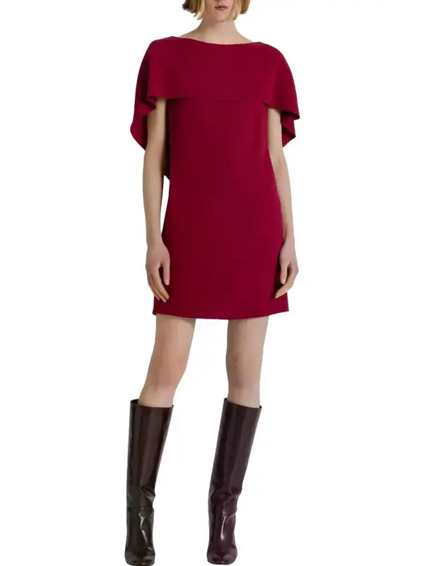 Alberta Ferretti Layered Mini Dress - Red