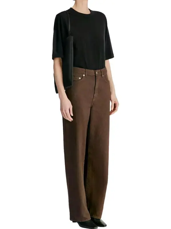 Loulou De Saison Mico Low-rise Wide-leg Jeans - Brown