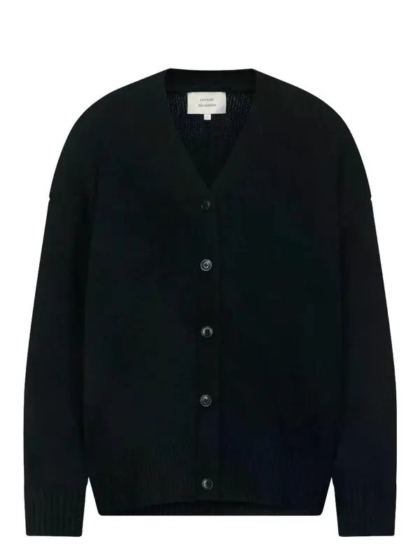 Loulou De Saison Duca V-neck Oversized Cardigan - Black