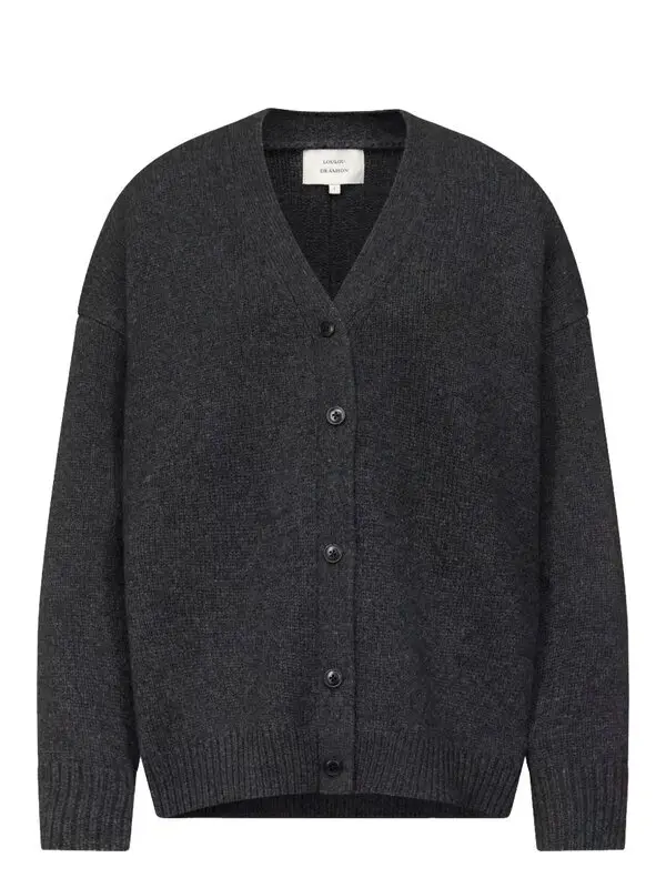 Loulou De Saison Duca Oversized V-neck Cardigan - Grey