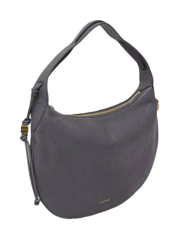 COCCINELLE Medium Thess Grained Shoulder Bag - Grey