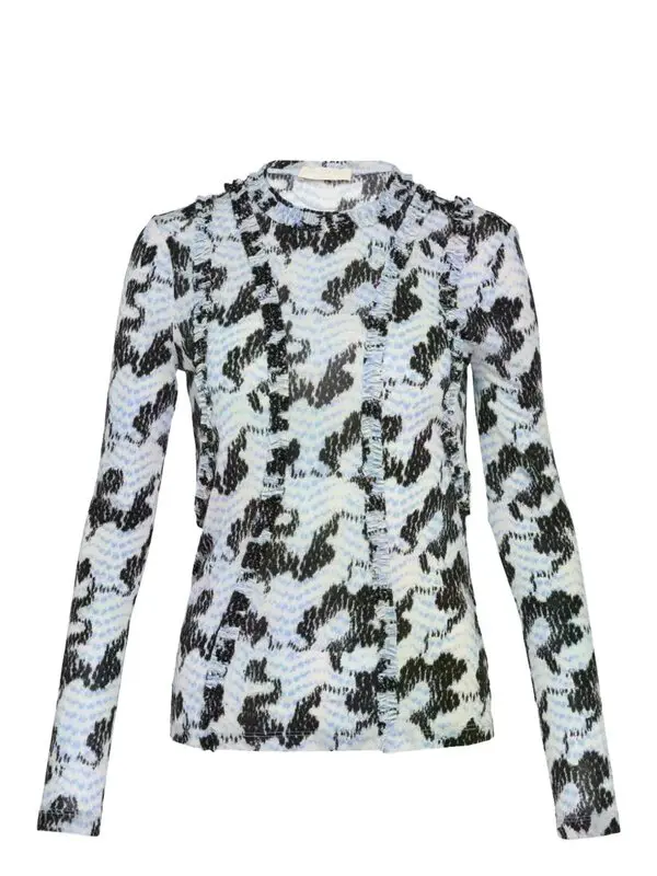 Ulla Johnson Clover Ruffled Long-sleeve Top - Blue