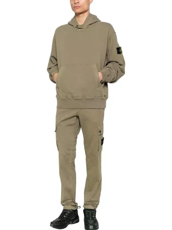 Stone Island Logo-patch Hoodie - Green