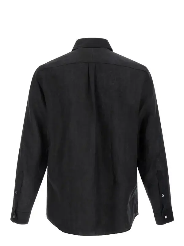 RIVIERA Button-down Linen Shirt - Black