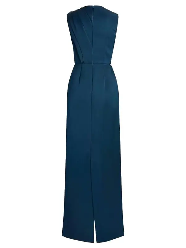 Erdem Embroidered Satin Gown - Blue