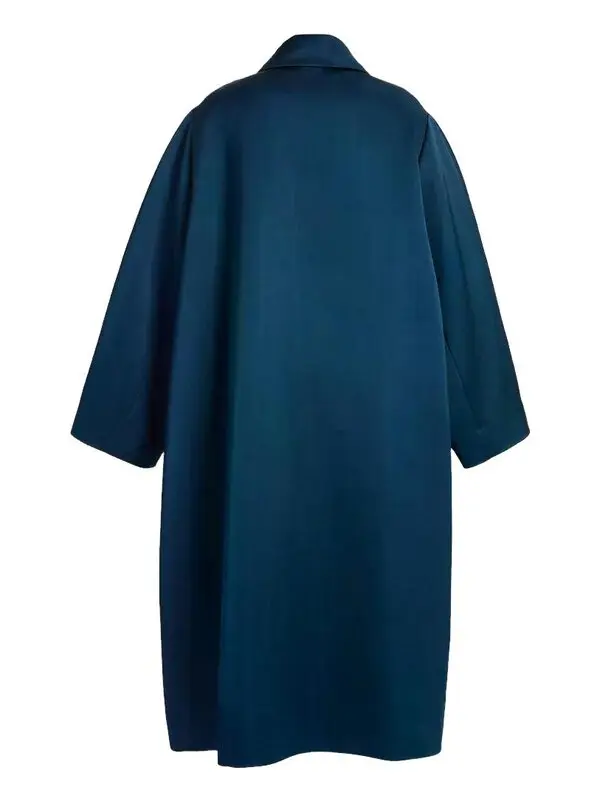 Erdem Embroidered Satin Coat - Blue