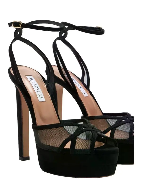 AQUAZZURA 130 Divine Sandals - Black