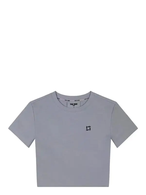 TEAM WANG DESIGN X Chuang Asia Logo-print Cropped T-shirt - Grey