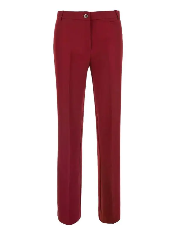 Pinko Protea Pressed-crease Straight-leg Trousers - Red