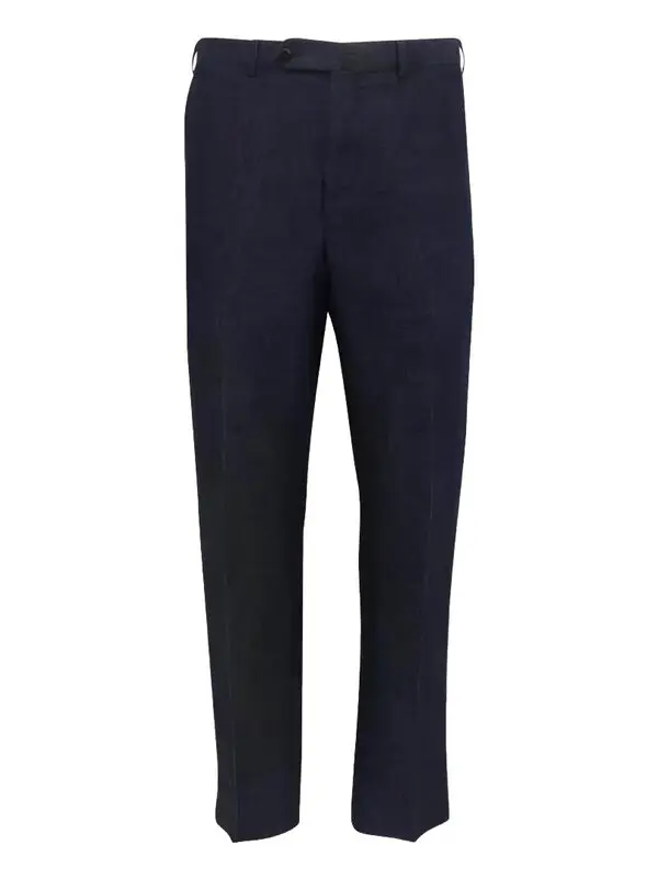 Ermenegildo Zegna Cropped Linen Trousers - Blue