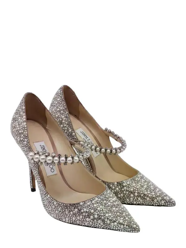 JIMMY CHOO Baily Crystal-embellished Pumps - Silver