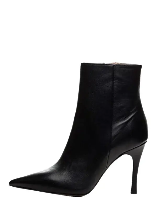 POCHE PARIS Pointed-toe Stiletto Ankle Boots - Black